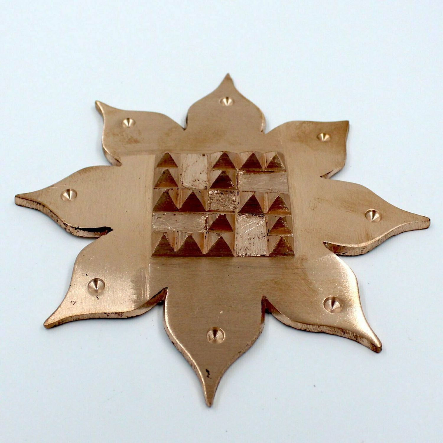 Buy Copper Lotus Swastik Pyramid